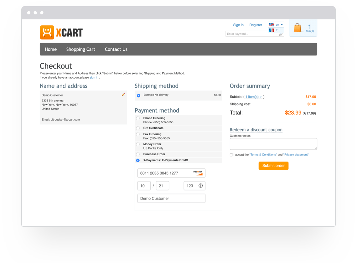 X-Payments & X-Cart 4 Classic Online Demo | www.x-payments.com